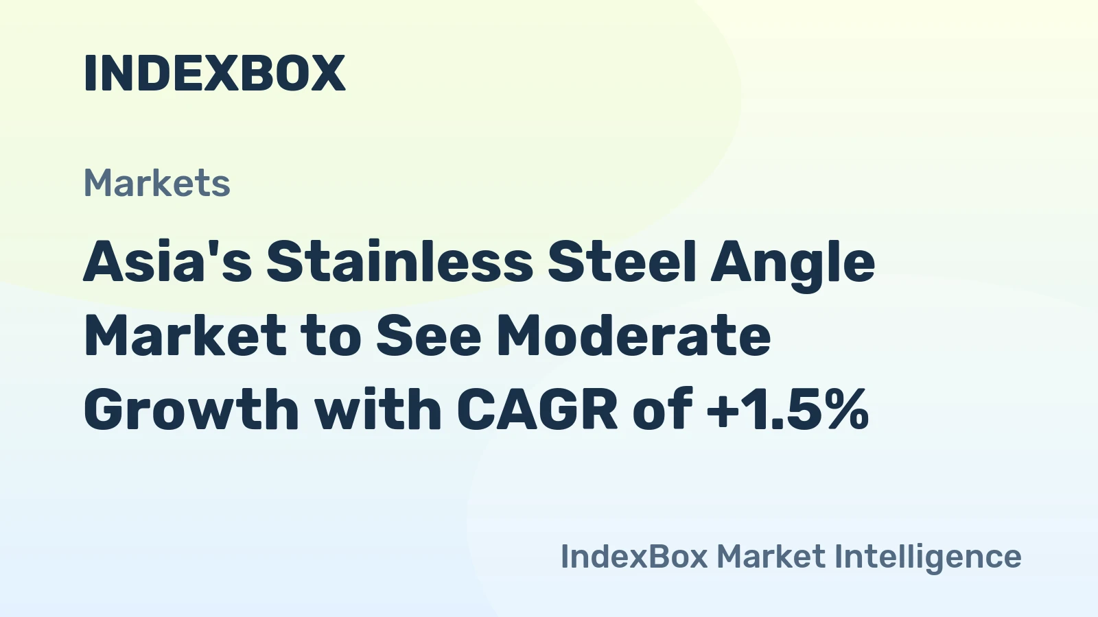 Asia's Stainless Steel Angle Market to See Moderate Growth with CAGR of +1.5%