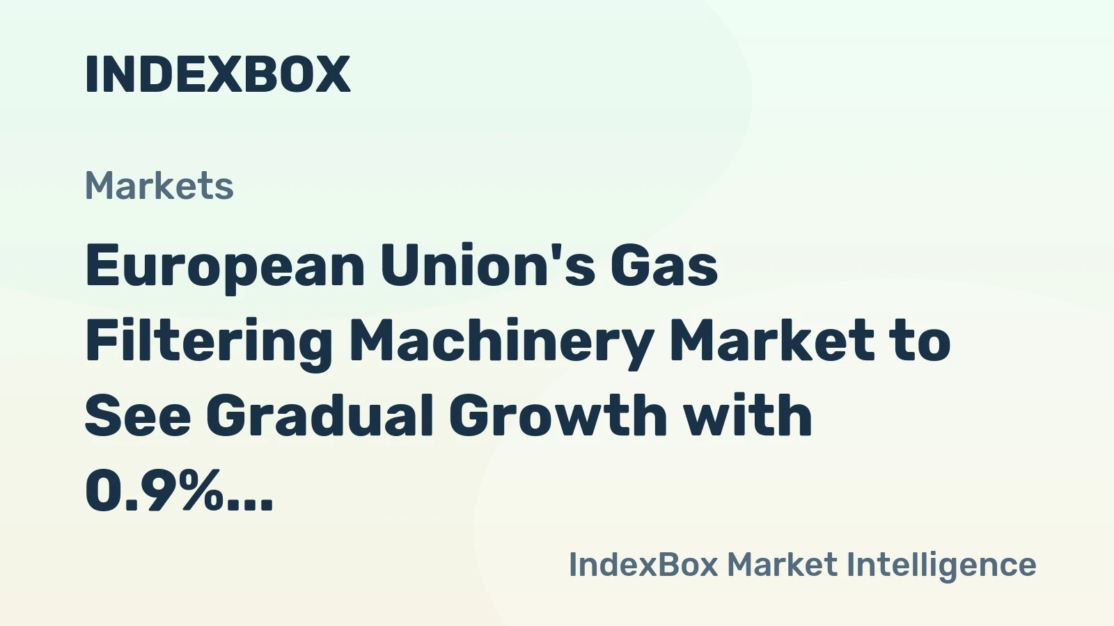 European Union's Gas Filtering Machinery Market to See Gradual Growth with 0.9% CAGR from 2024 to 2035
