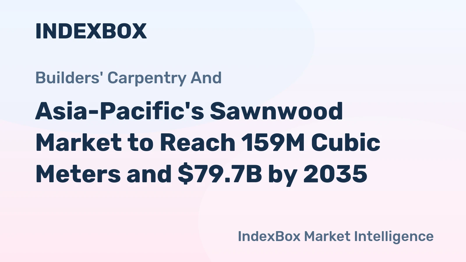 Asia-Pacific's Sawnwood Market to Reach 159M Cubic Meters and $79.7B by 2035
