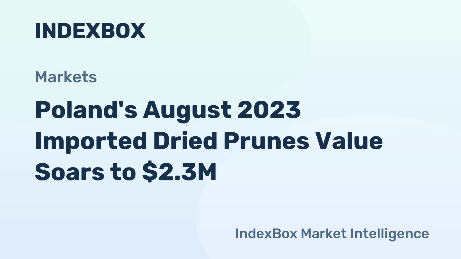 Poland's August 2023 Imported Dried Prunes Value Soars to $2.3M