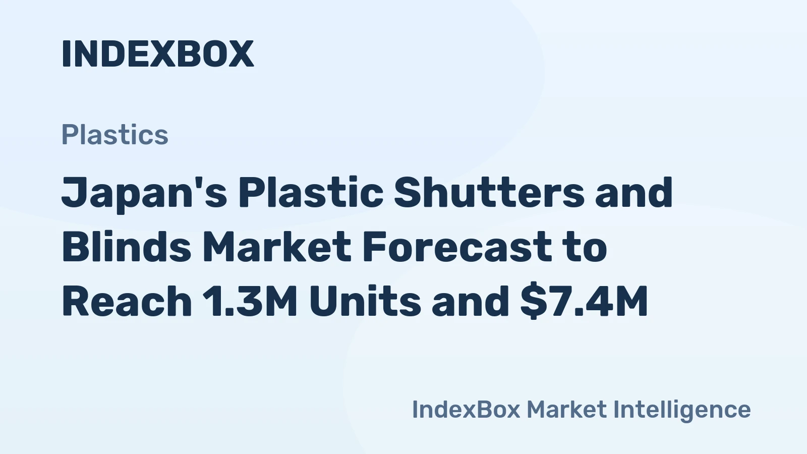 Japan's Plastic Shutters and Blinds Market Forecast to Reach 1.3M Units and $7.4M