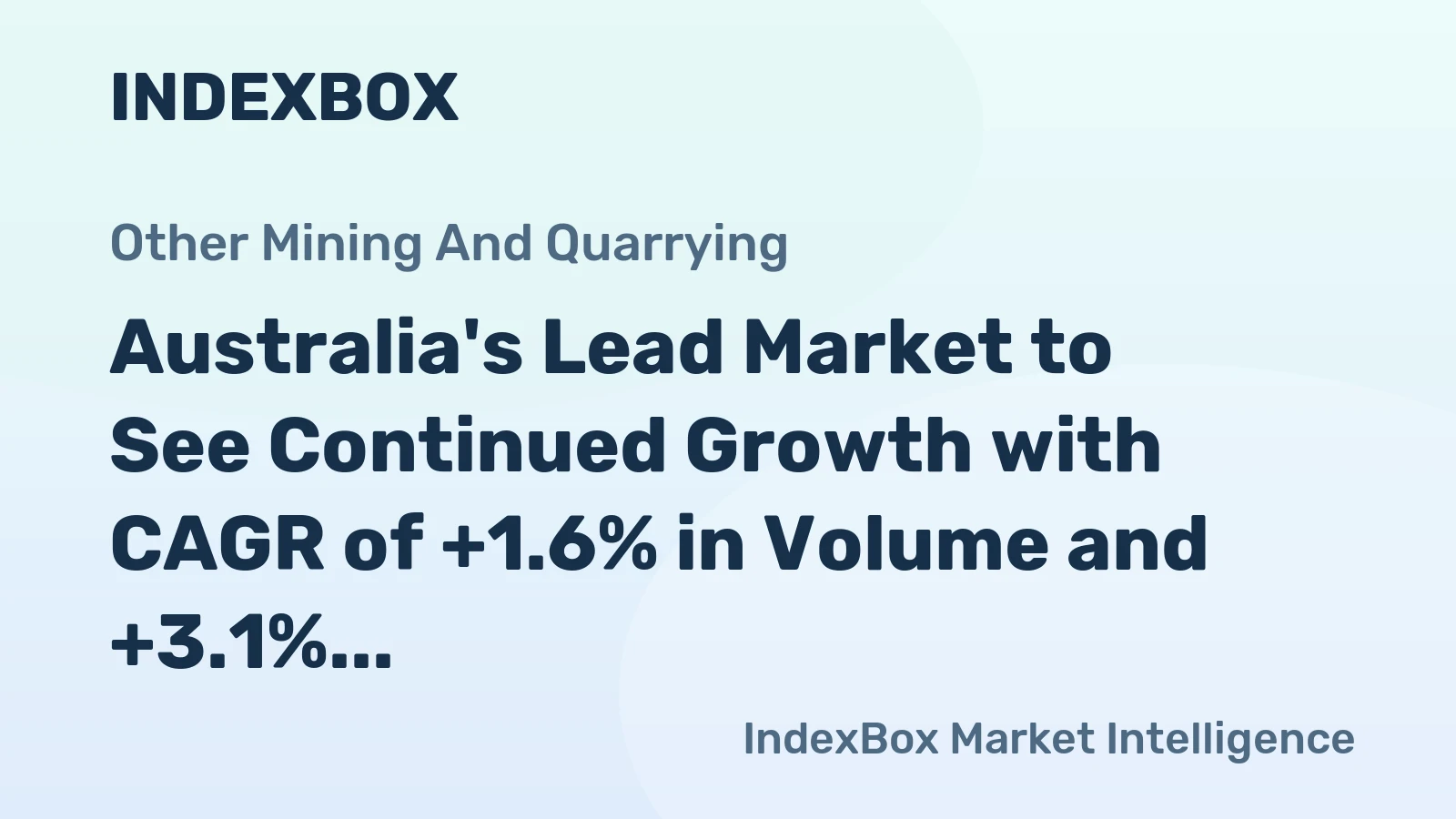 Australia's Lead Market to See Continued Growth with CAGR of +1.6% in Volume and +3.1% in Value by 2035