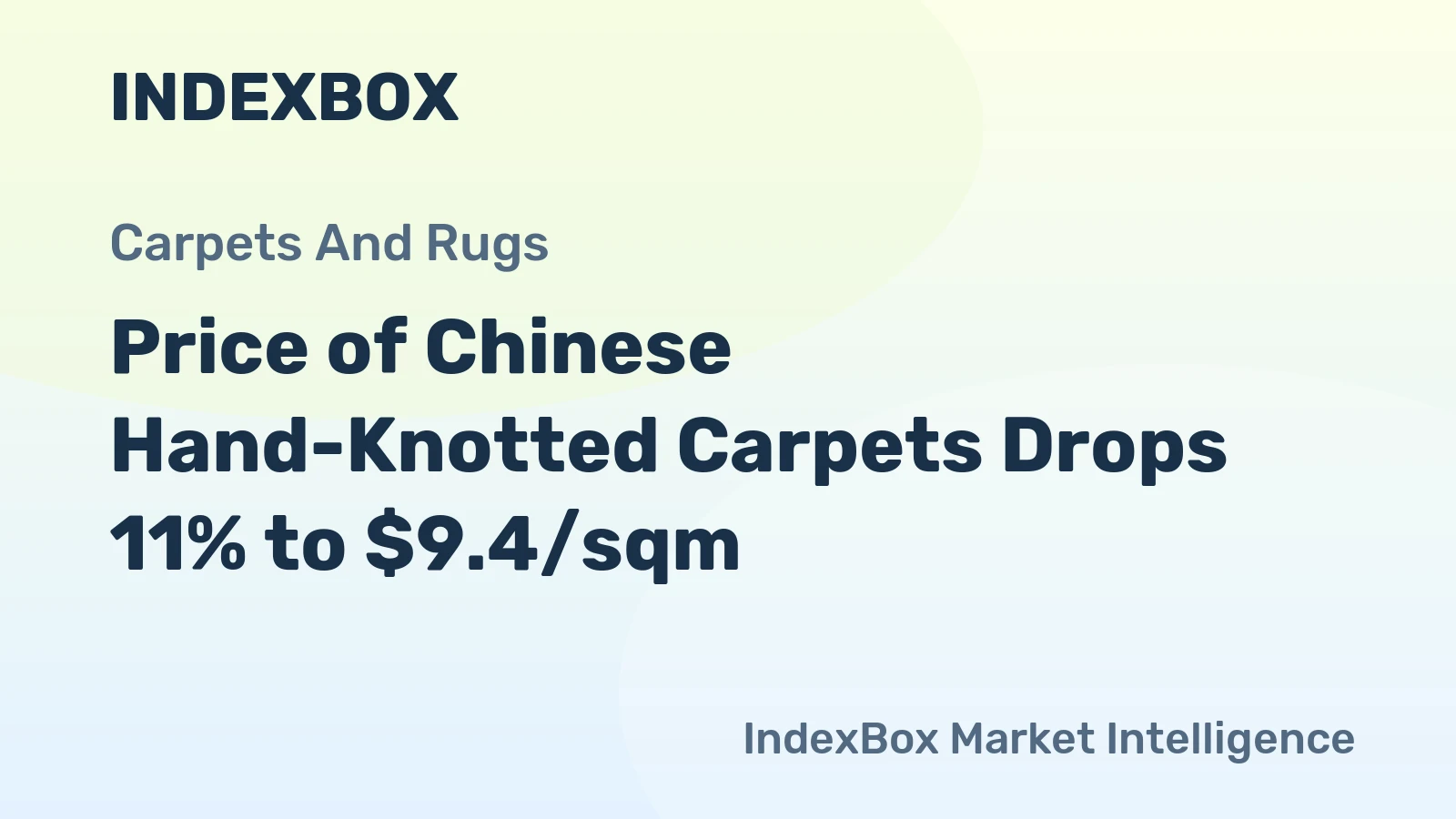 Price of Chinese Hand-Knotted Carpets Drops 11% to $9.4/sqm