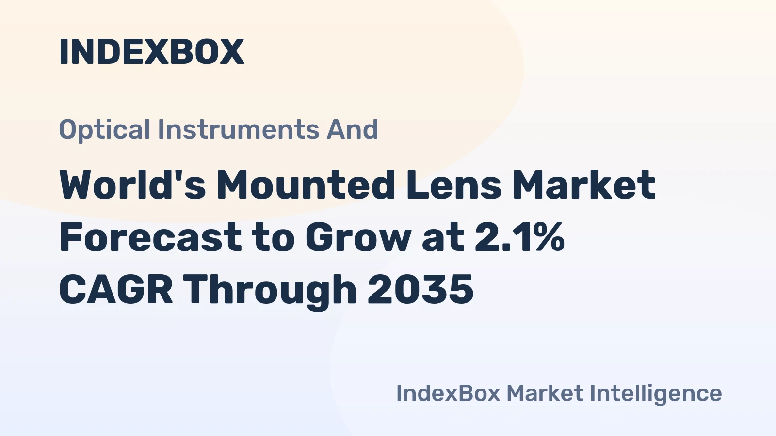 World's Mounted Lens Market Forecast to Grow at 2.1% CAGR Through 2035