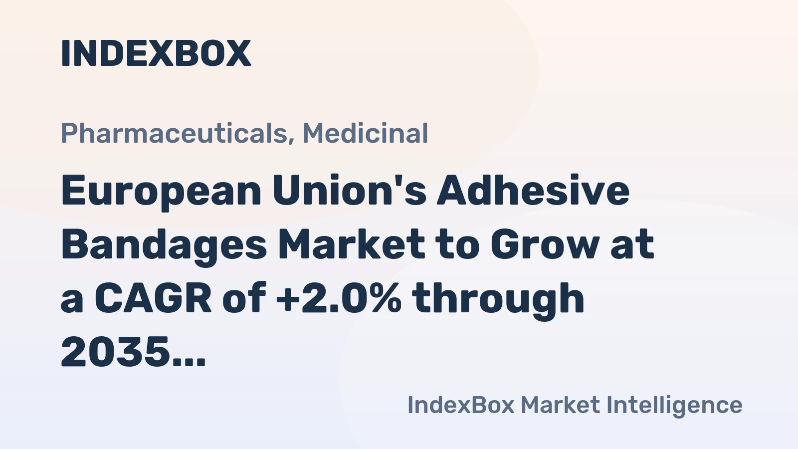 European Union's Adhesive Bandages Market to Grow at a CAGR of +2.0% through 2035