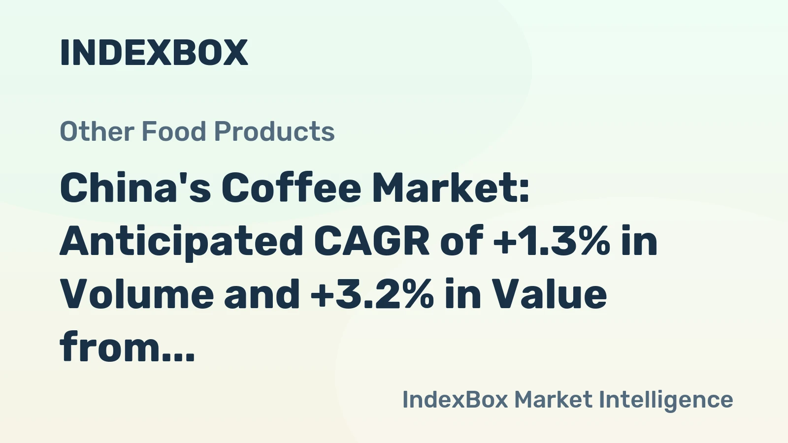 China's Coffee Market: Anticipated CAGR of +1.3% in Volume and +3.2% in Value from 2024 to 2035