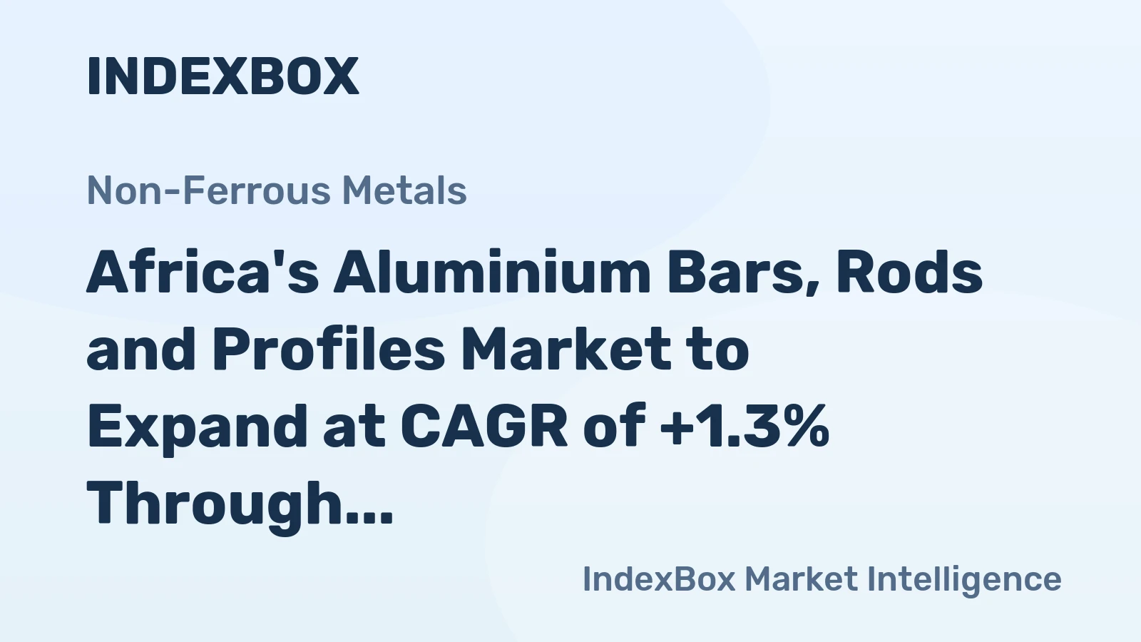 Africa's Aluminium Bars, Rods and Profiles Market to Expand at CAGR of +1.3% Through 2035