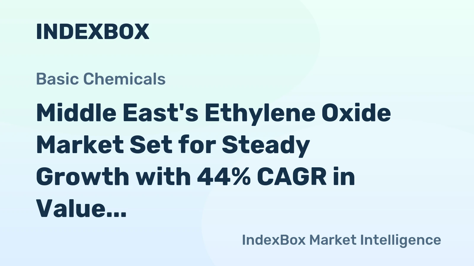 Middle East's Ethylene Oxide Market Set for Steady Growth with 44% CAGR in Value Through 2035