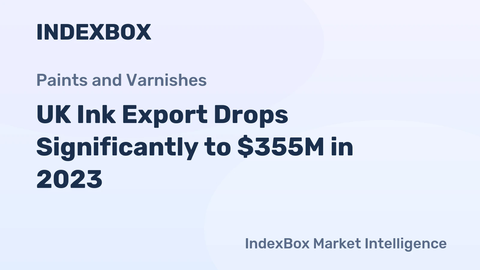 UK Ink Export Drops Significantly to $355M in 2023