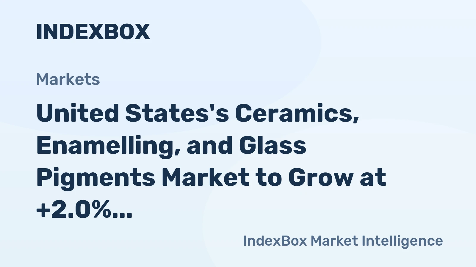 United States's Ceramics, Enamelling, and Glass Pigments Market to Grow at +2.0% CAGR, Reaching $1.2B by 2035