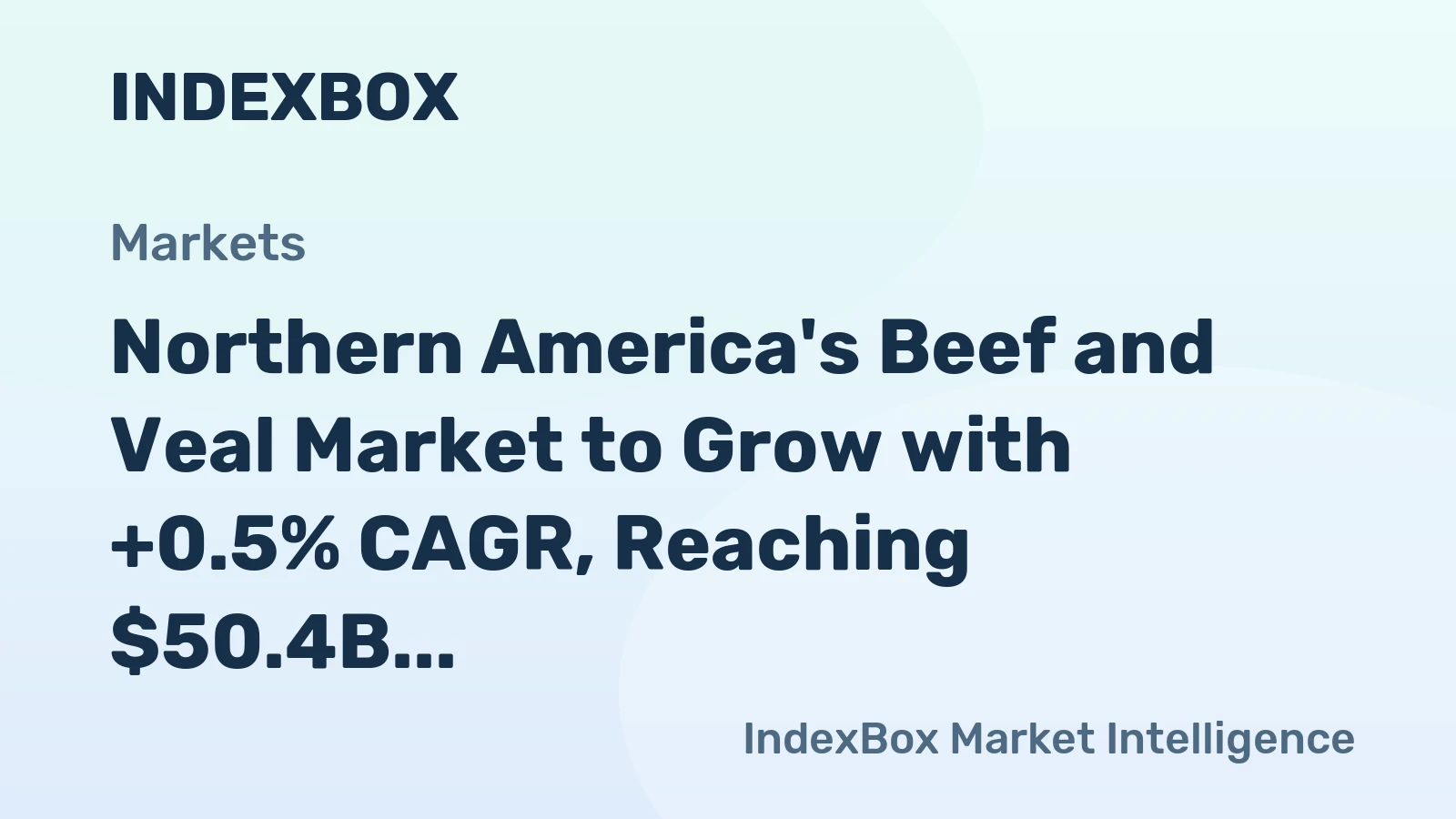 Northern America's Beef and Veal Market to Grow with +0.5% CAGR, Reaching $50.4B by 2035