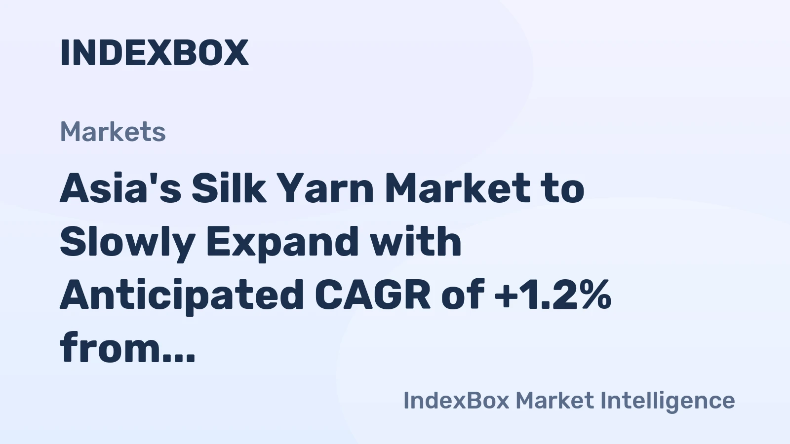 Asia's Silk Yarn Market to Slowly Expand with Anticipated CAGR of +1.2% from 2024 to 2035