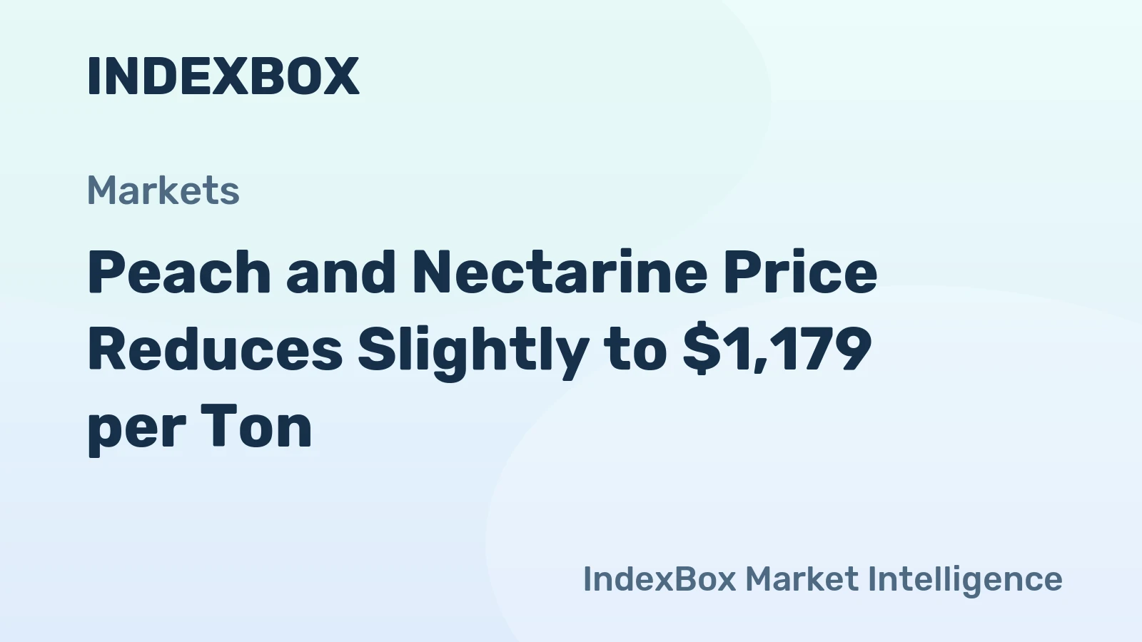 Peach and Nectarine Price Reduces Slightly to $1,179 per Ton