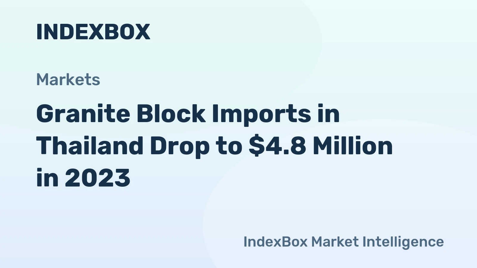 Granite Block Imports in Thailand Drop to $4.8 Million in 2023
