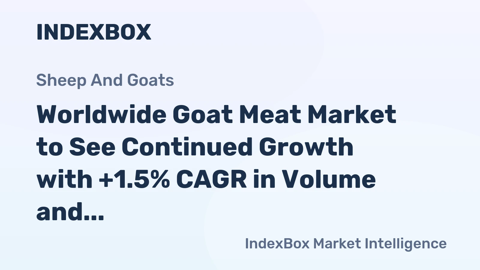 Worldwide Goat Meat Market to See Continued Growth with +1.5% CAGR in Volume and +2.5% CAGR in Value from 2024 to 2035