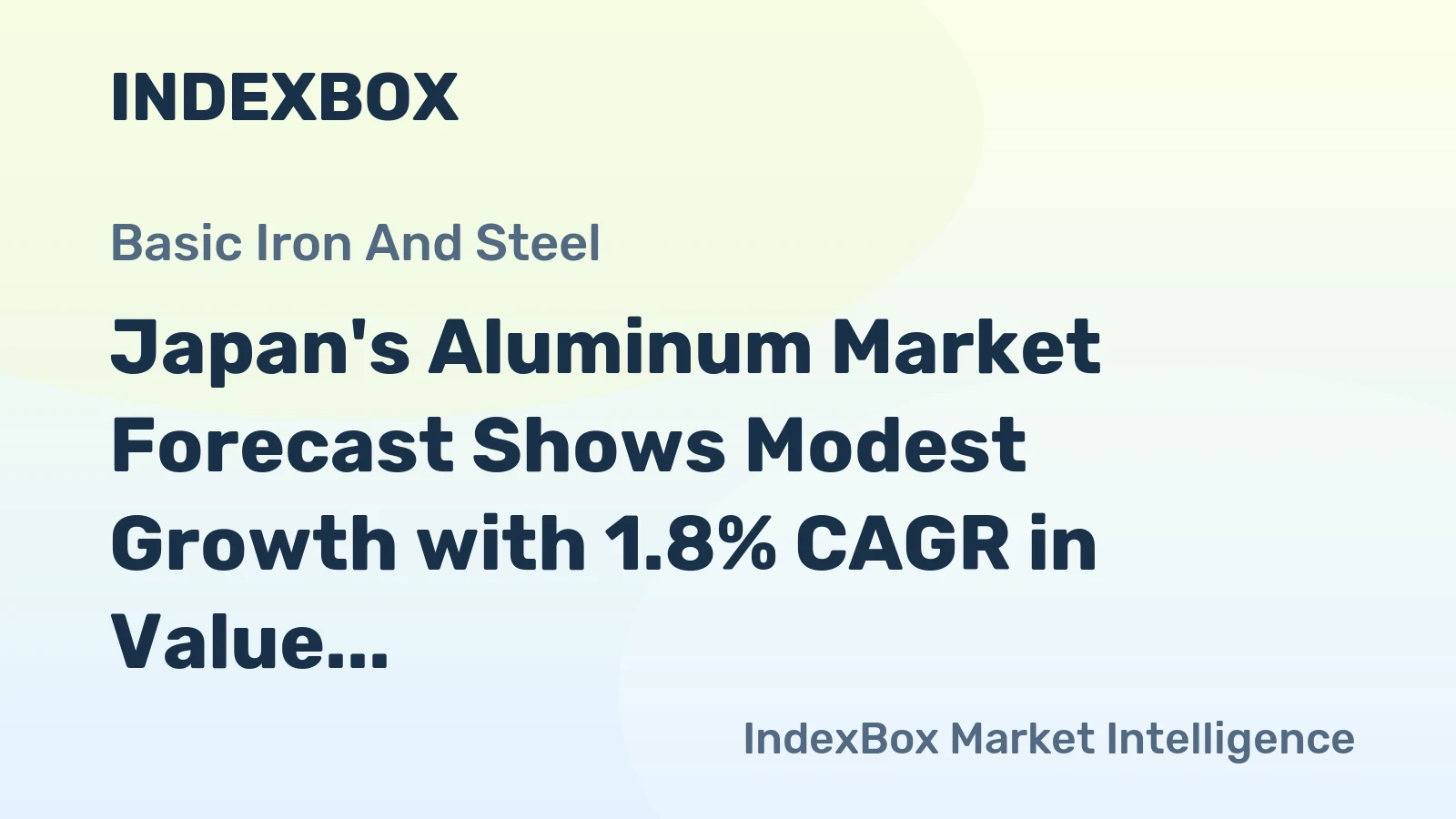 Japan's Aluminum Market Forecast Shows Modest Growth with 1.8% CAGR in Value Through 2035