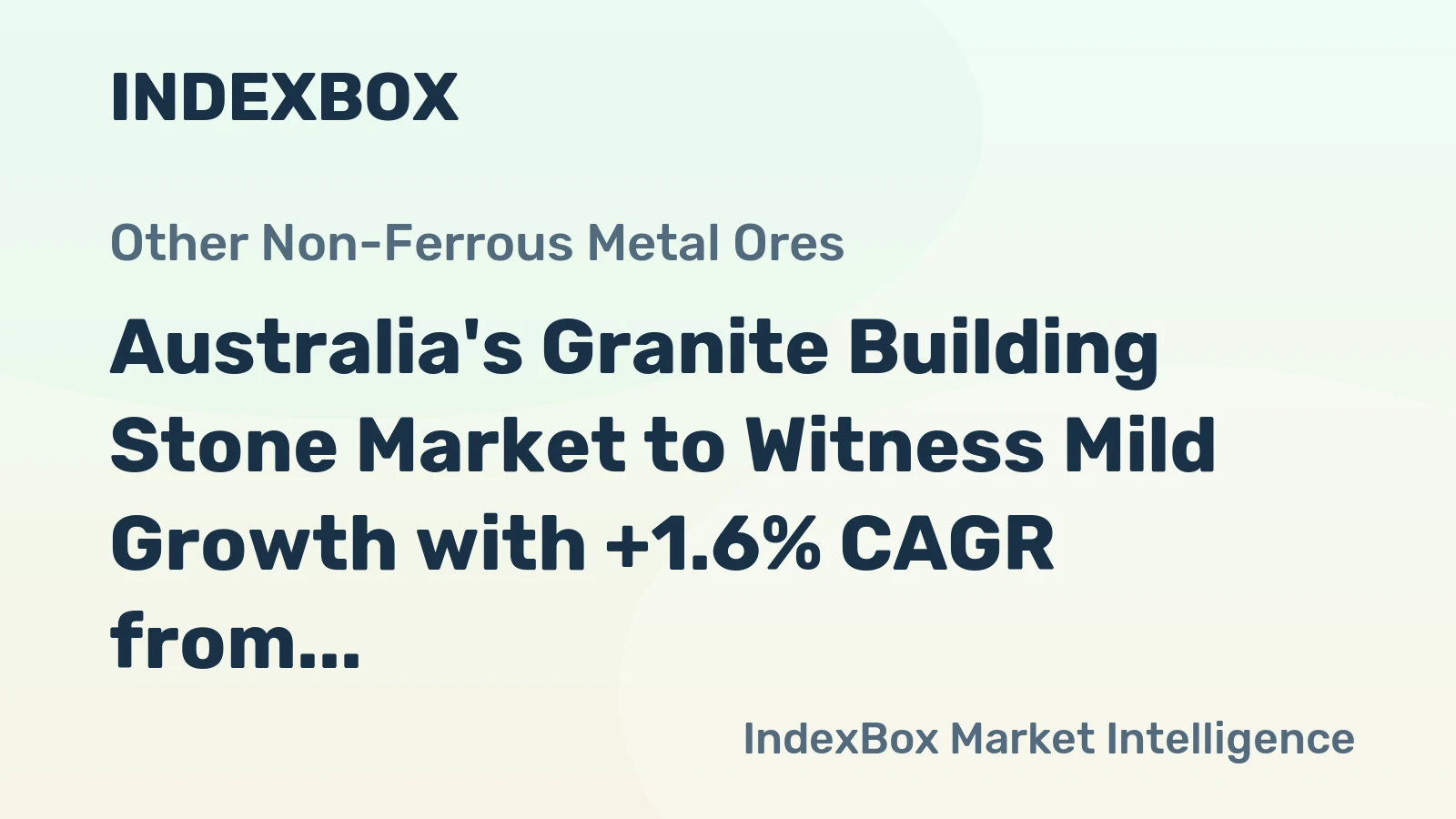 Australia's Granite Building Stone Market to Witness Mild Growth with +1.6% CAGR from 2024 to 2035