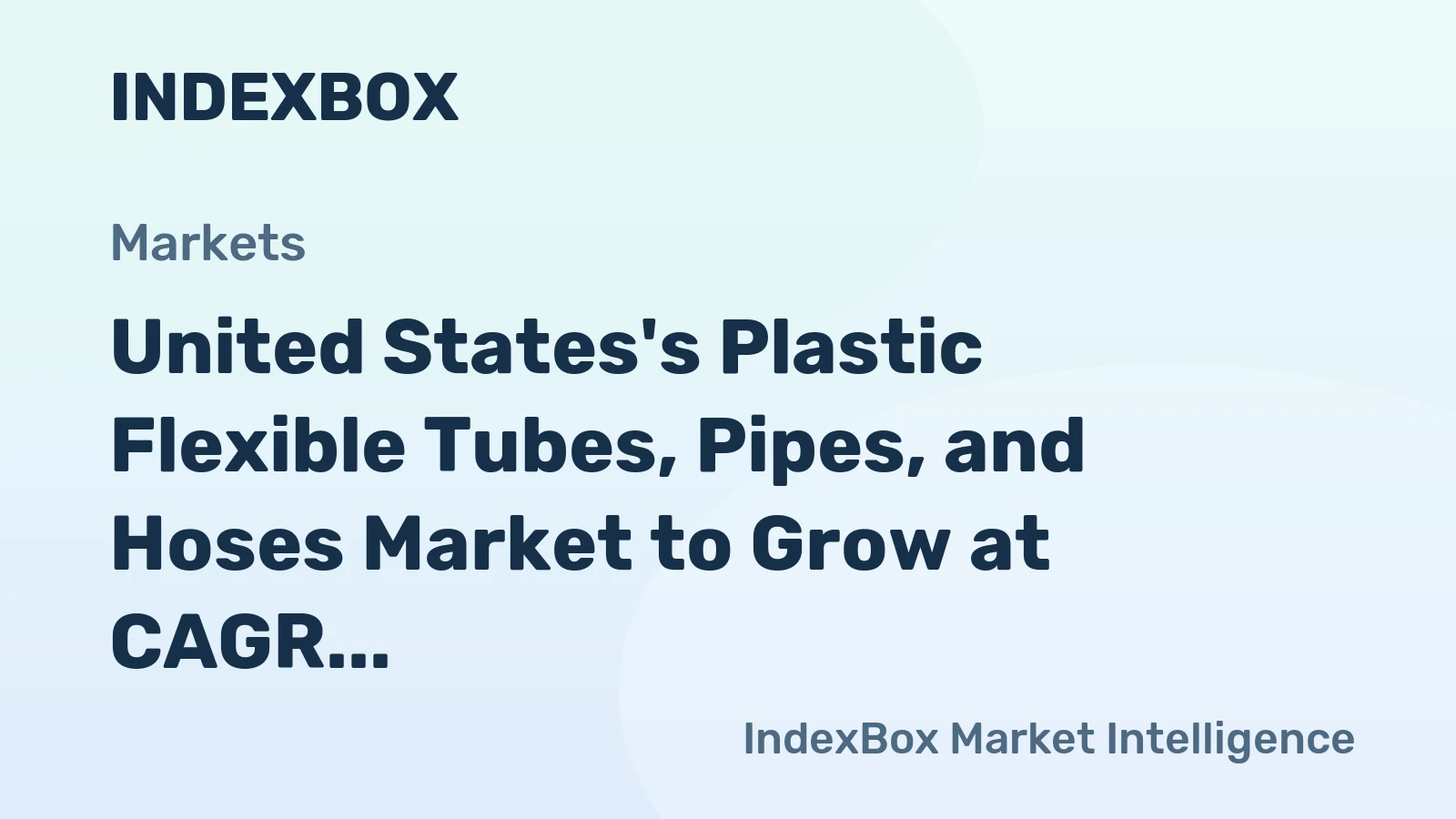 United States's Plastic Flexible Tubes, Pipes, and Hoses Market to Grow at CAGR of 1.9% from 2024 to 2035