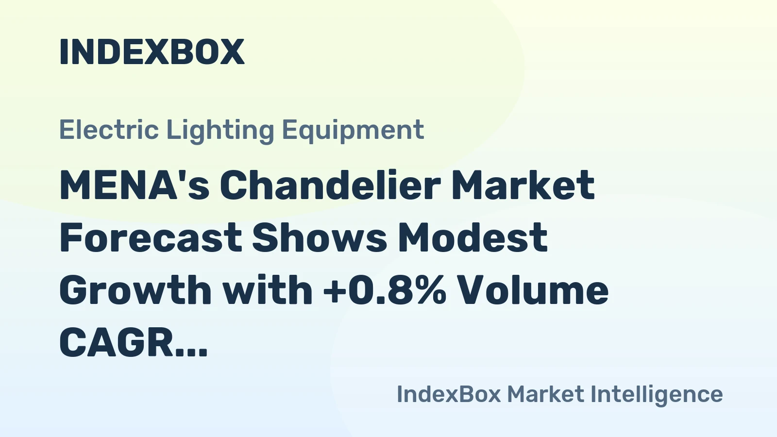 MENA's Chandelier Market Forecast Shows Modest Growth with +0.8% Volume CAGR Through 2035