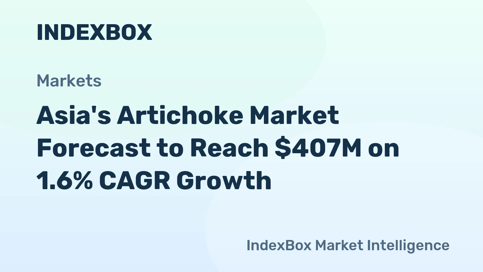 Asia's Artichoke Market Forecast to Reach $407M on 1.6% CAGR Growth