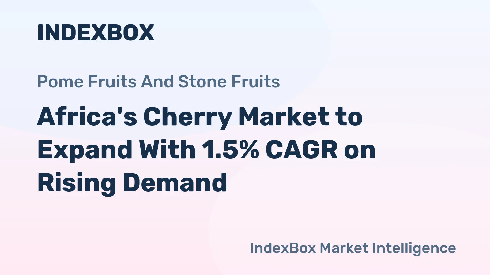Africa's Cherry Market to Expand With 1.5% CAGR on Rising Demand