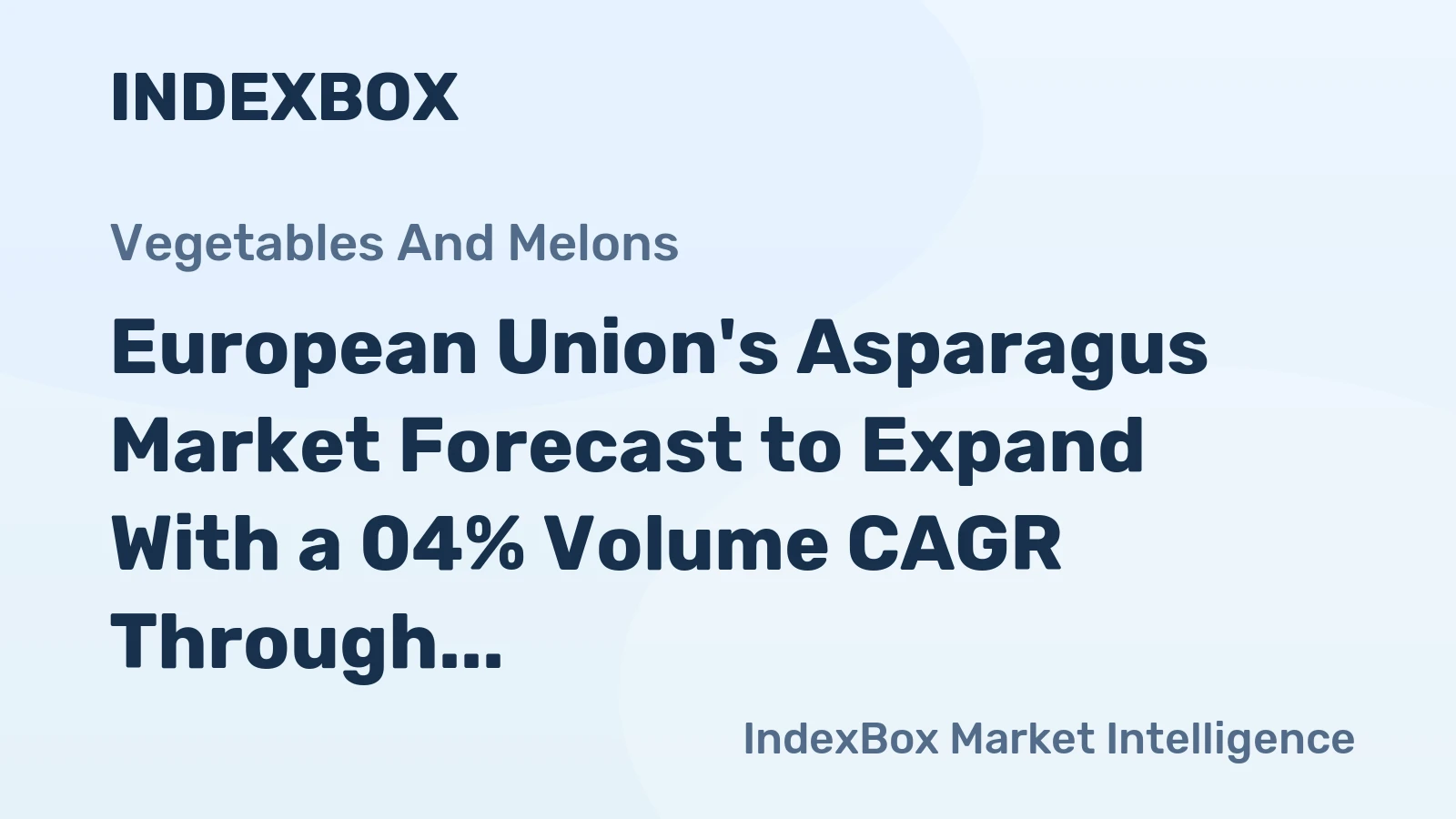 European Union's Asparagus Market Forecast to Expand With a 04% Volume CAGR Through 2035