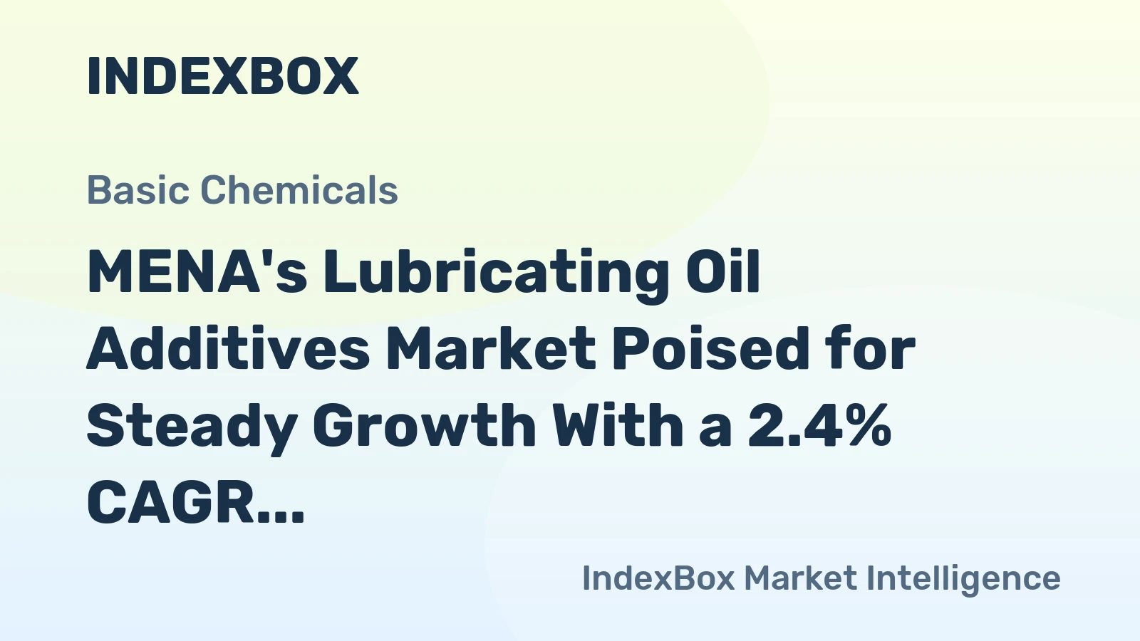MENA's Lubricating Oil Additives Market Poised for Steady Growth With a 2.4% CAGR in Value Through 2035