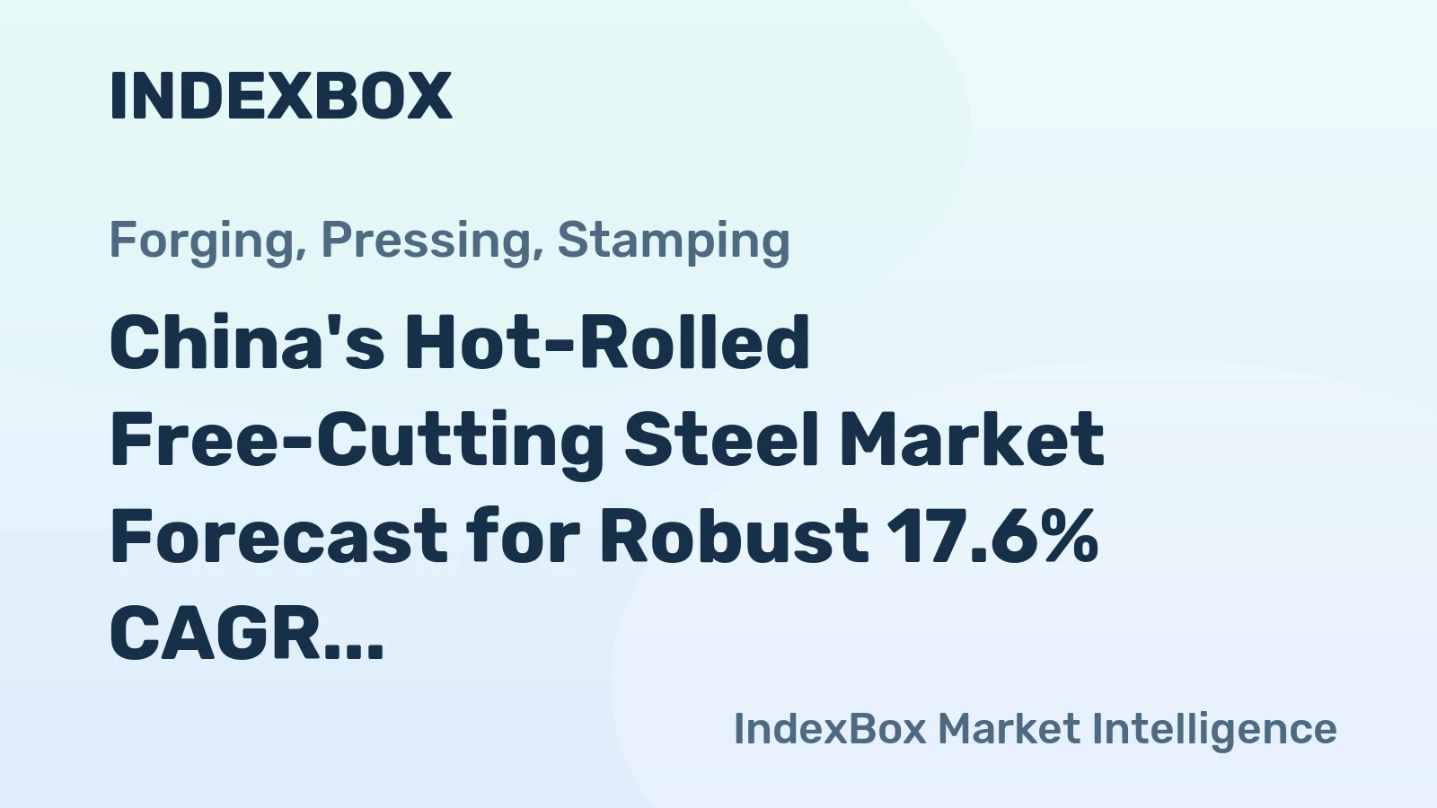 China's Hot-Rolled Free-Cutting Steel Market Forecast for Robust 17.6% CAGR Growth