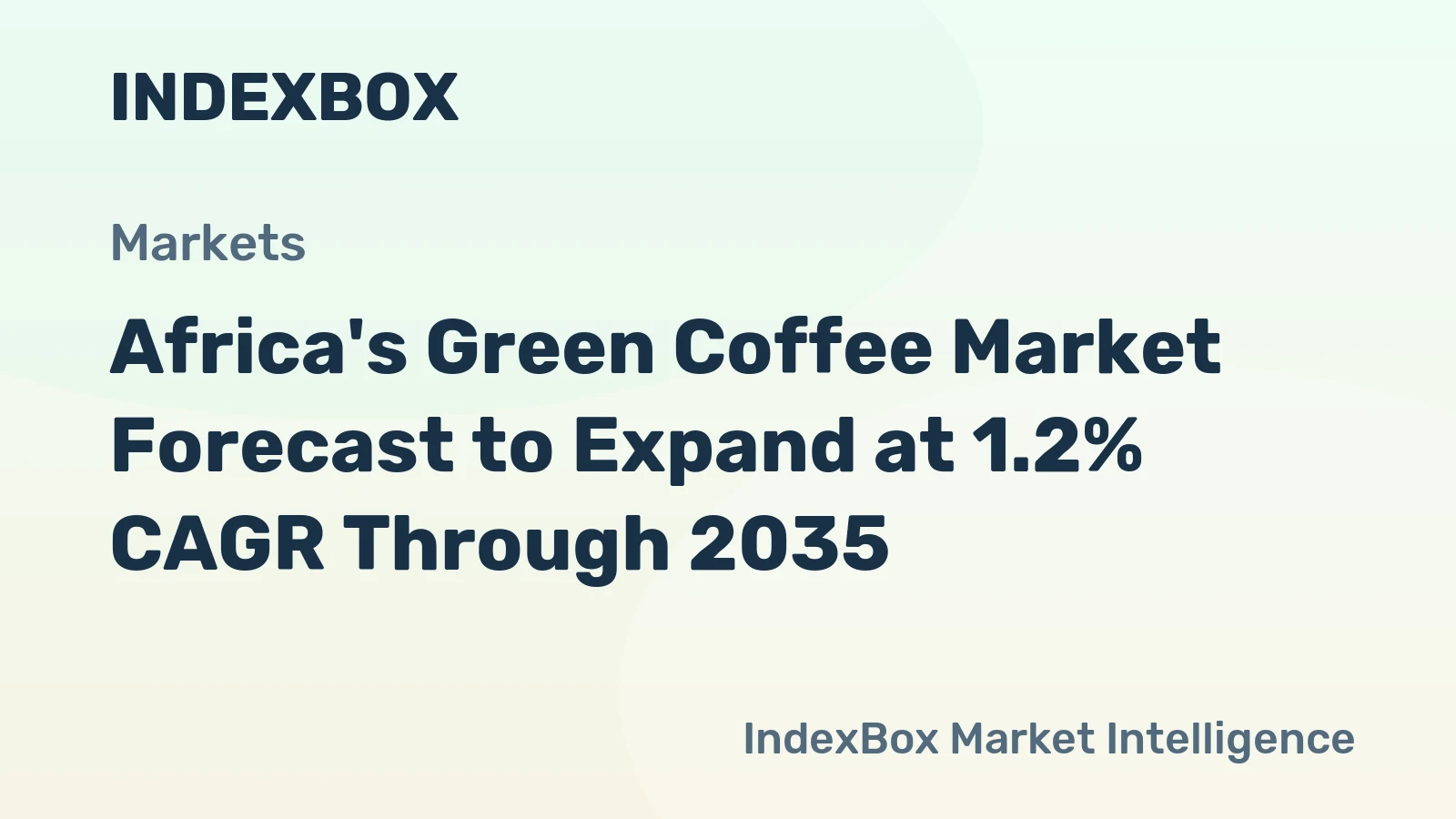 Africa's Green Coffee Market Forecast to Expand at 1.2% CAGR Through 2035