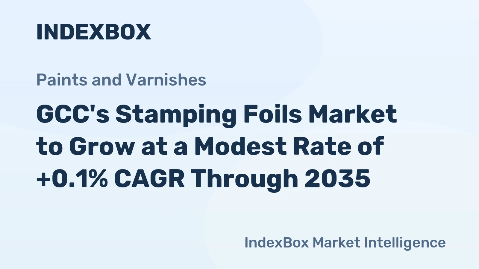 GCC's Stamping Foils Market to Grow at a Modest Rate of +0.1% CAGR Through 2035