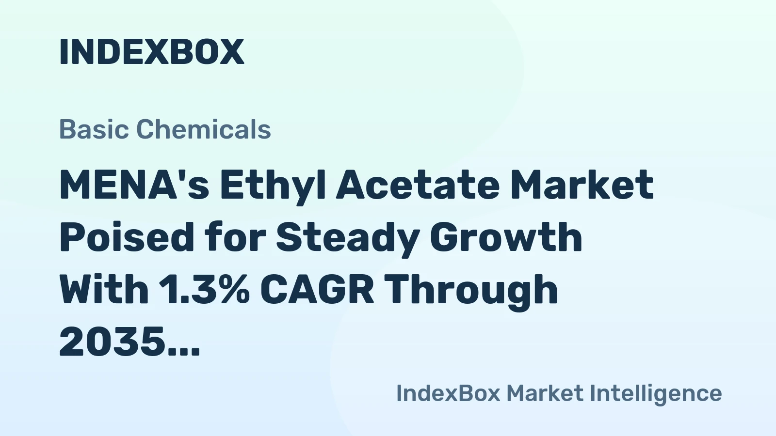 MENA's Ethyl Acetate Market Poised for Steady Growth With 1.3% CAGR Through 2035
