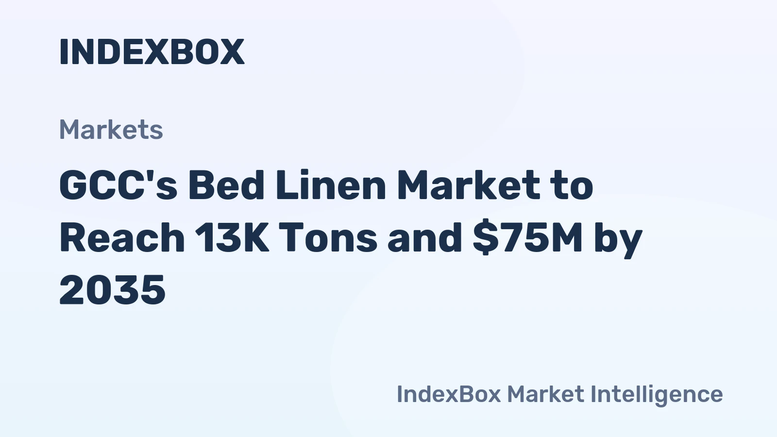 GCC's Bed Linen Market to Reach 13K Tons and $75M by 2035