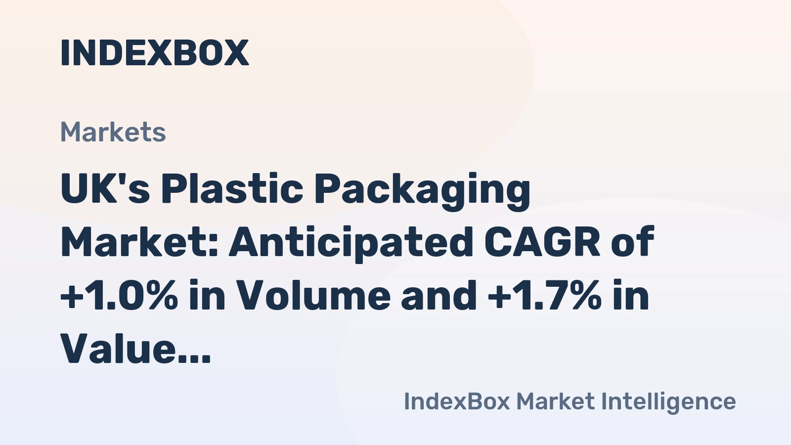 UK's Plastic Packaging Market: Anticipated CAGR of +1.0% in Volume and +1.7% in Value from 2024 to 2035