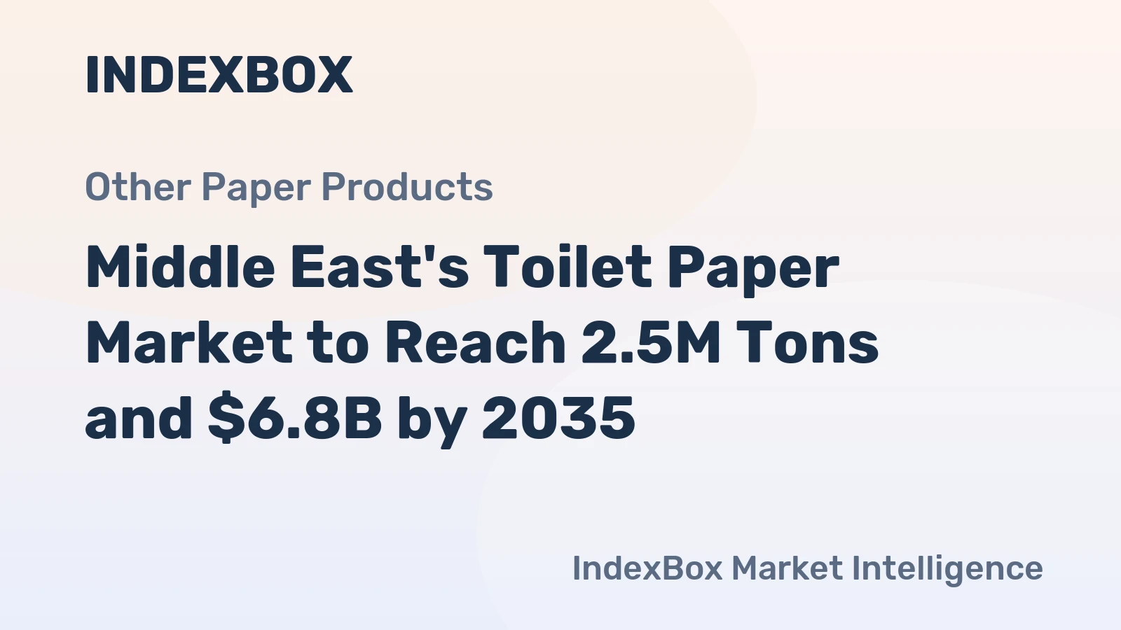 Middle East's Toilet Paper Market to Reach 2.5M Tons and $6.8B by 2035