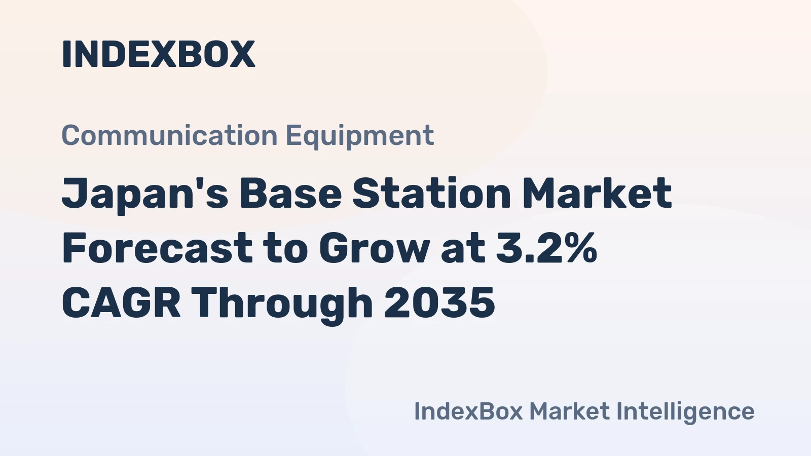 Japan's Base Station Market Forecast to Grow at 3.2% CAGR Through 2035