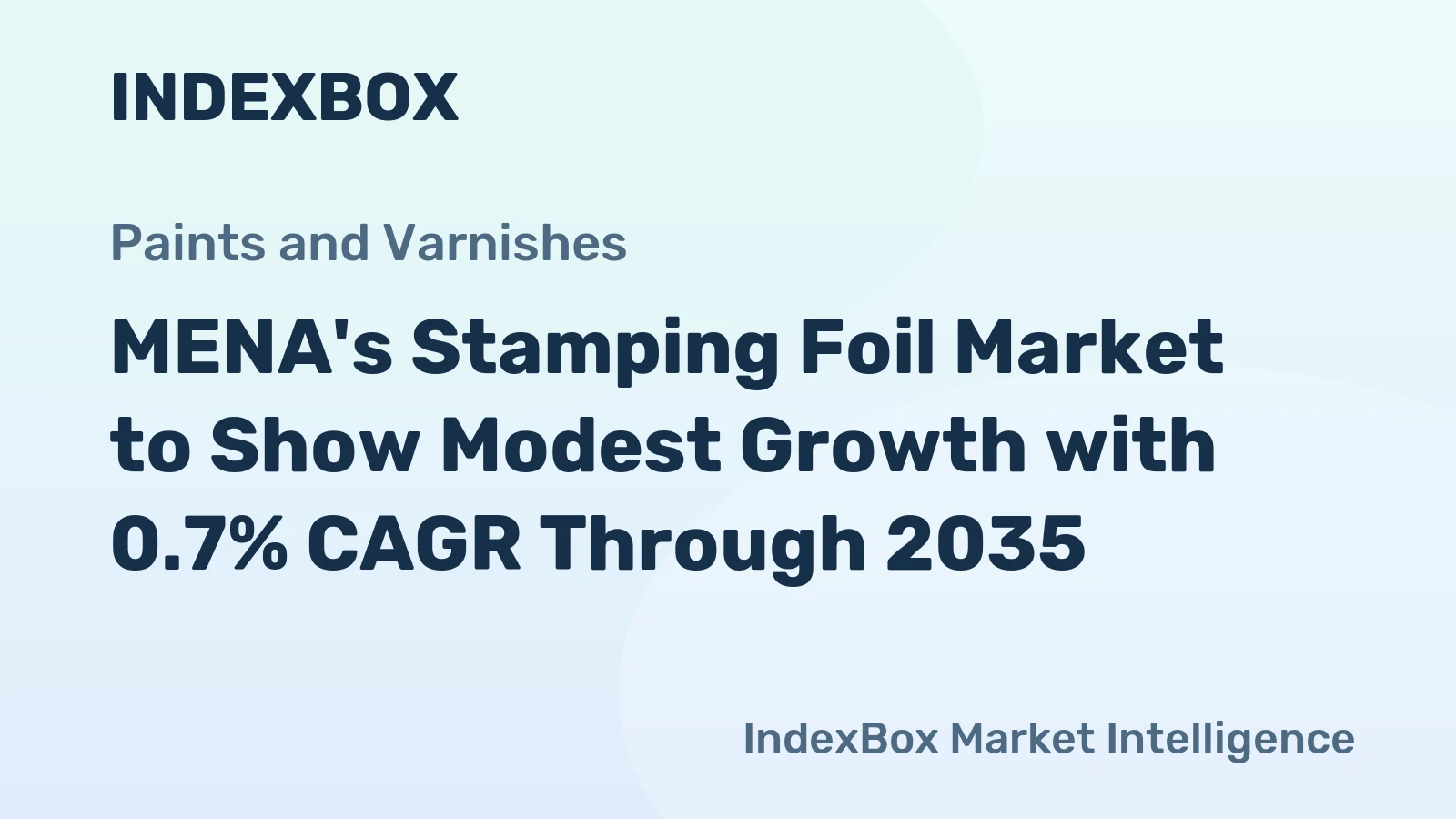 MENA's Stamping Foil Market to Show Modest Growth with 0.7% CAGR Through 2035