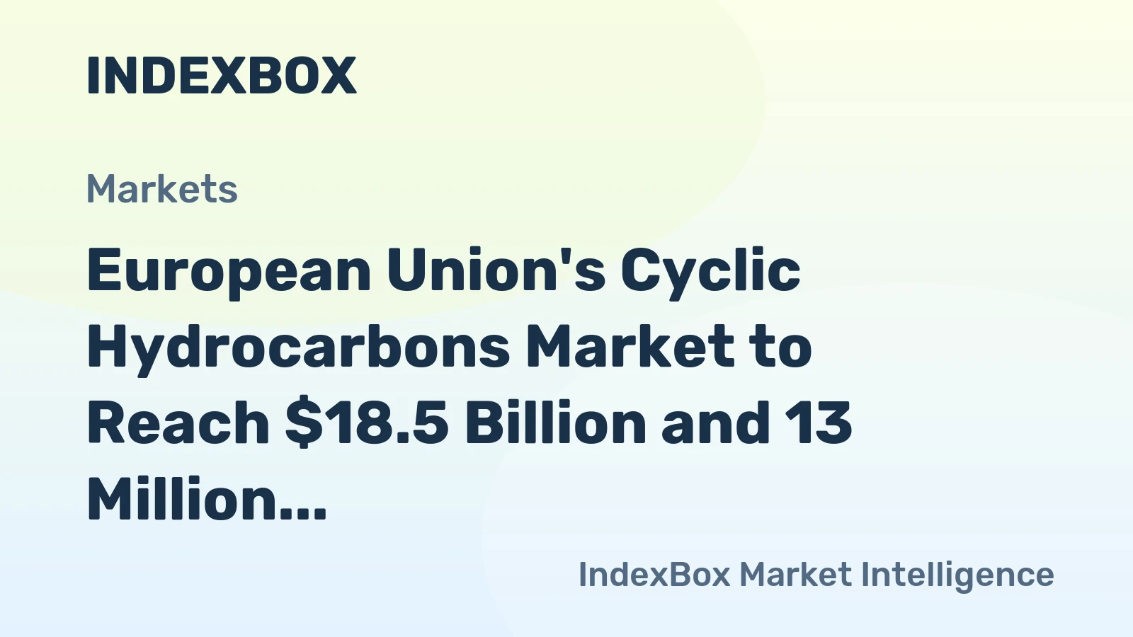 European Union's Cyclic Hydrocarbons Market to Reach $18.5 Billion and 13 Million Tons by 2035