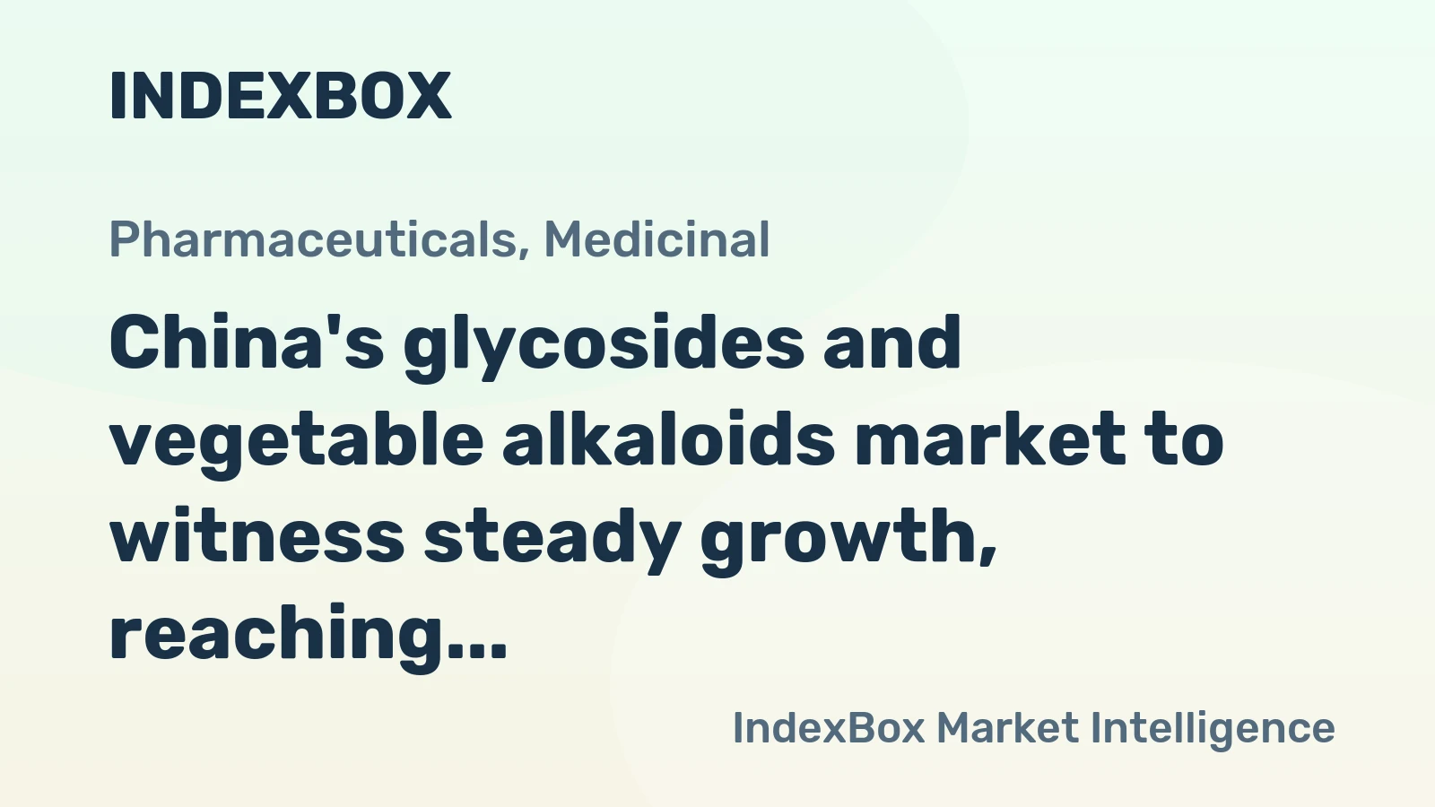 China's glycosides and vegetable alkaloids market to witness steady growth, reaching 39K tons and $1.2B by 2035