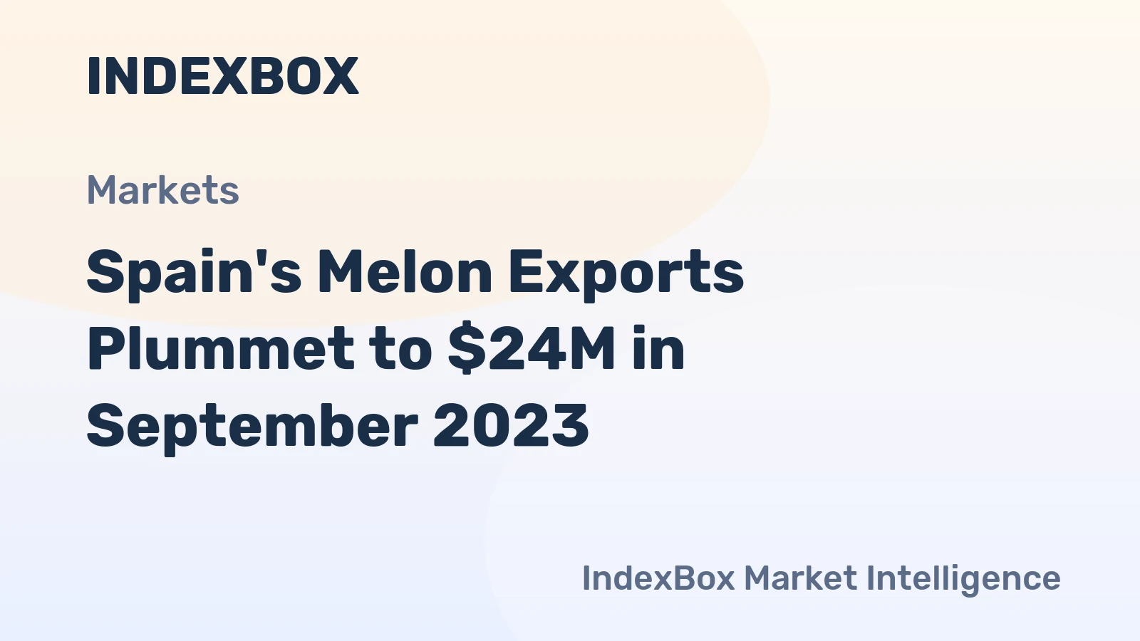 Spain's Melon Exports Plummet to $24M in September 2023