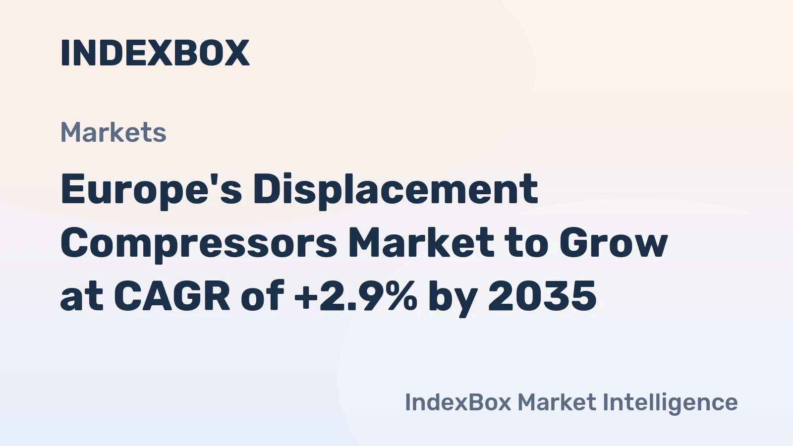 Europe's Displacement Compressors Market to Grow at CAGR of +2.9% by 2035
