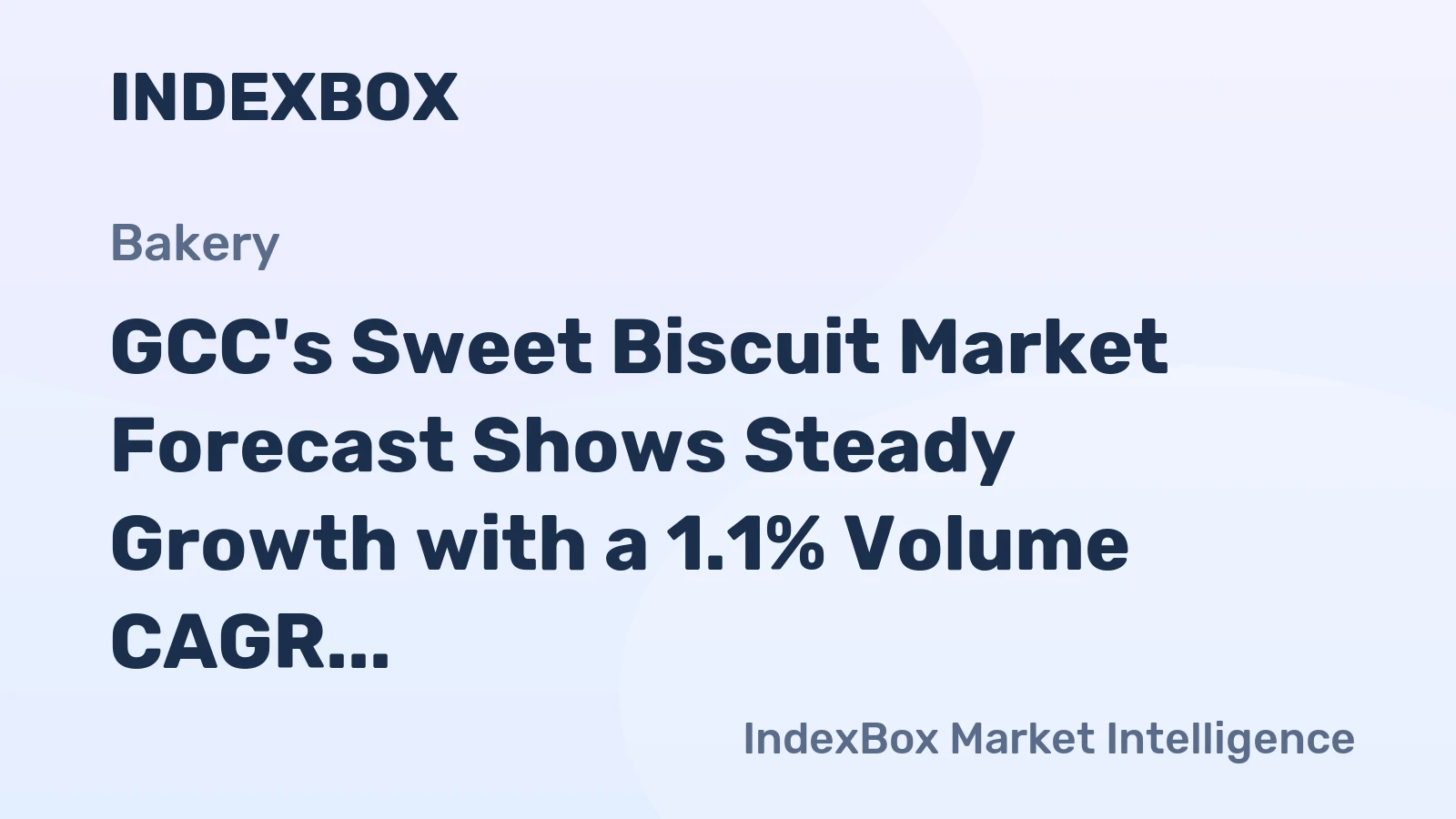 GCC's Sweet Biscuit Market Forecast Shows Steady Growth with a 1.1% Volume CAGR