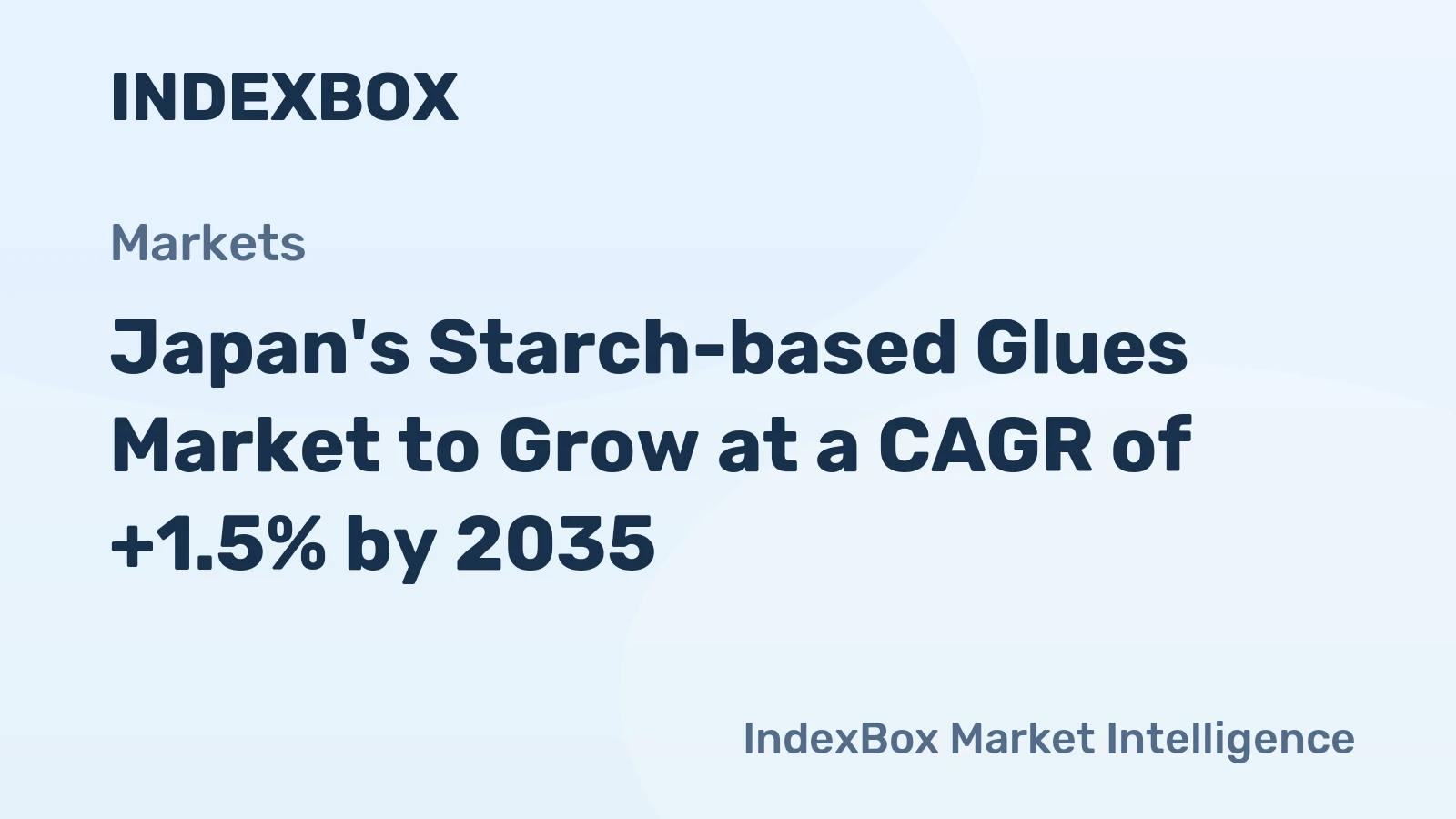 Japan's Starch-based Glues Market to Grow at a CAGR of +1.5% by 2035