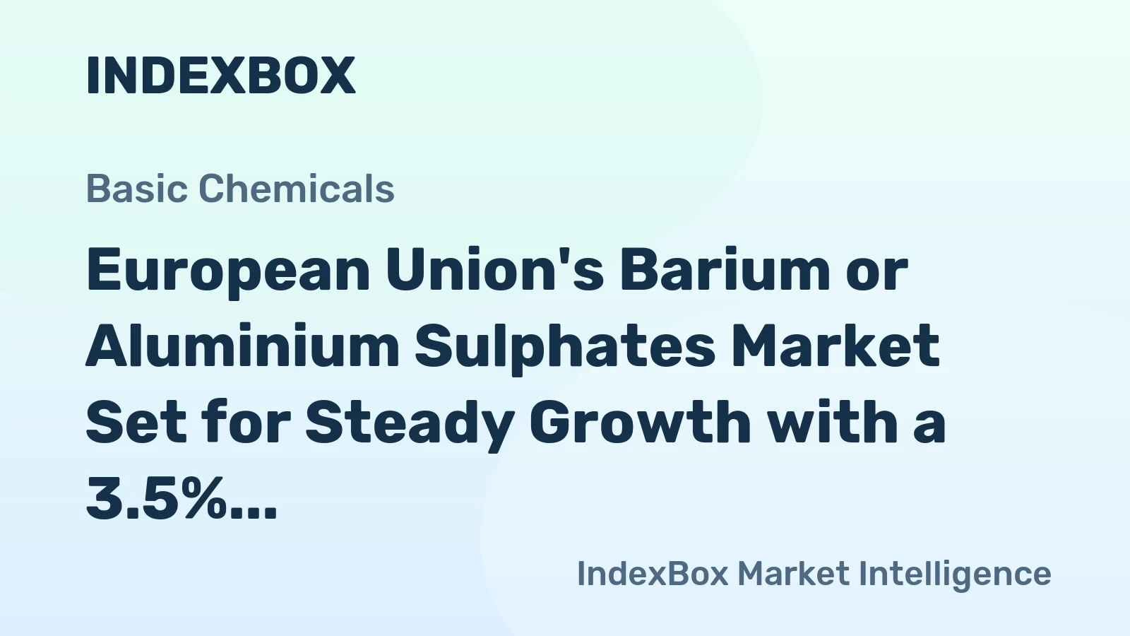 European Union's Barium or Aluminium Sulphates Market Set for Steady Growth with a 3.5% CAGR in Value