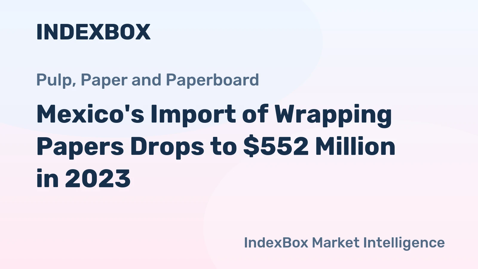 Mexico's Import of Wrapping Papers Drops to $552 Million in 2023