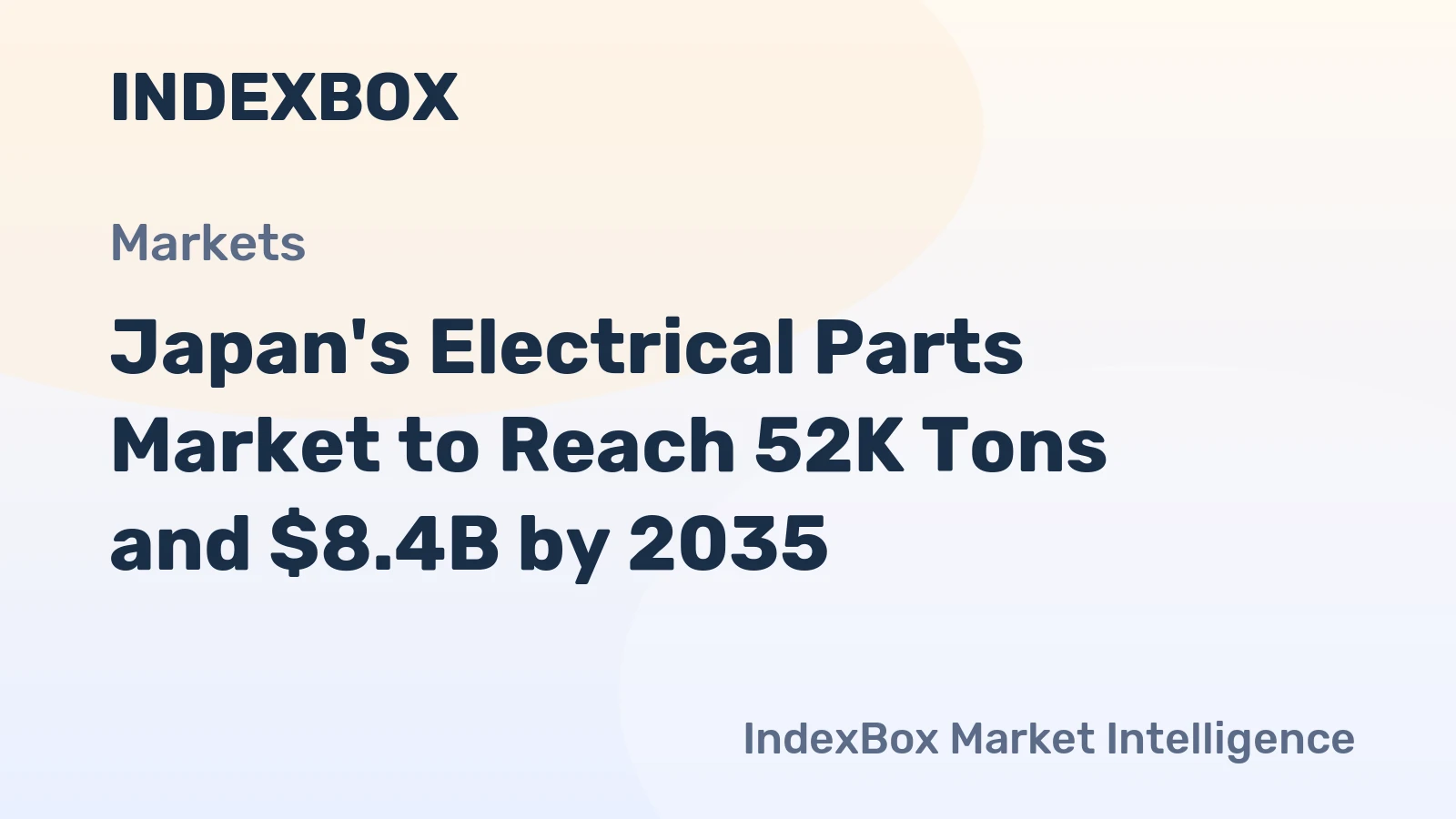 Japan's Electrical Parts Market to Reach 52K Tons and $8.4B by 2035