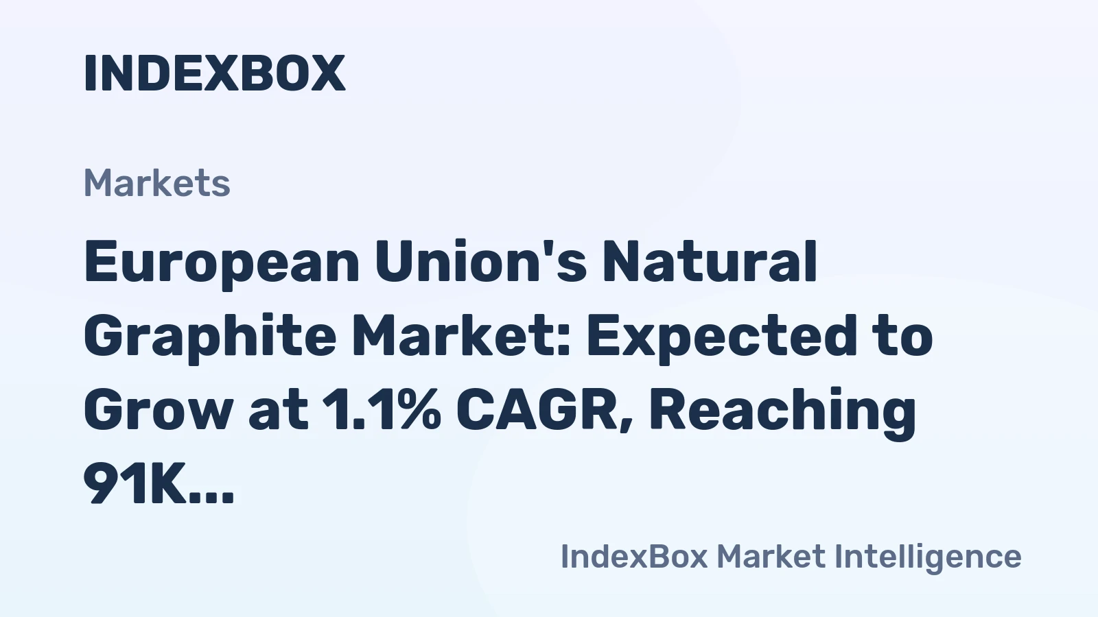 European Union's Natural Graphite Market: Expected to Grow at 1.1% CAGR, Reaching 91K Tons by 2035