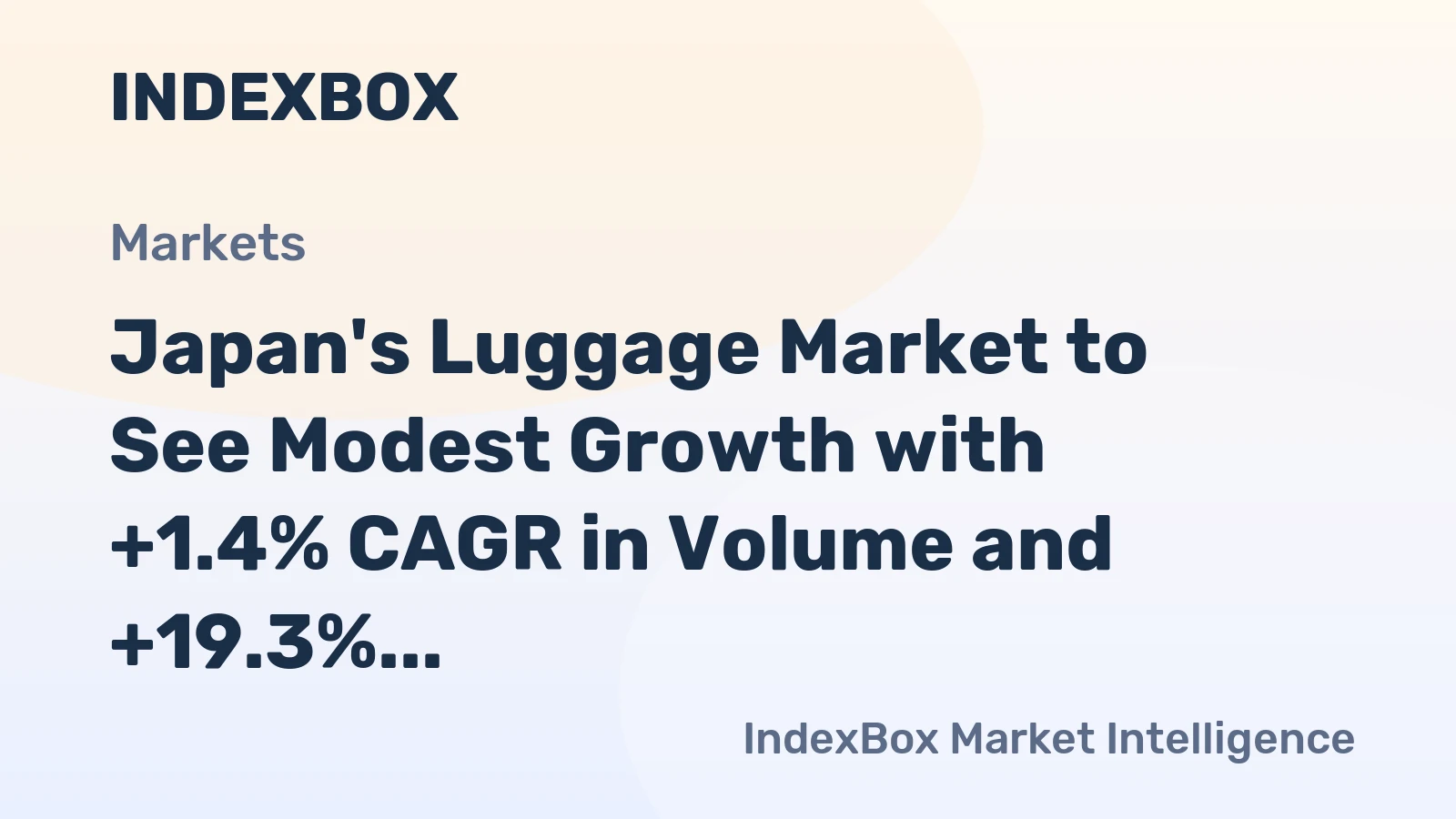 Japan's Luggage Market to See Modest Growth with +1.4% CAGR in Volume and +19.3% CAGR in Value from 2024 to 2035