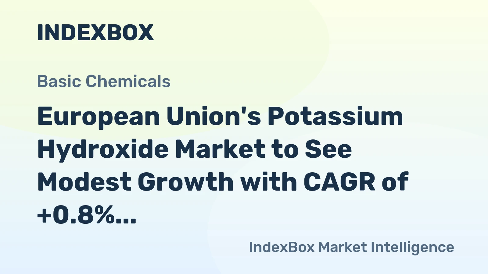 European Union's Potassium Hydroxide Market to See Modest Growth with CAGR of +0.8% from 2024 to 2035