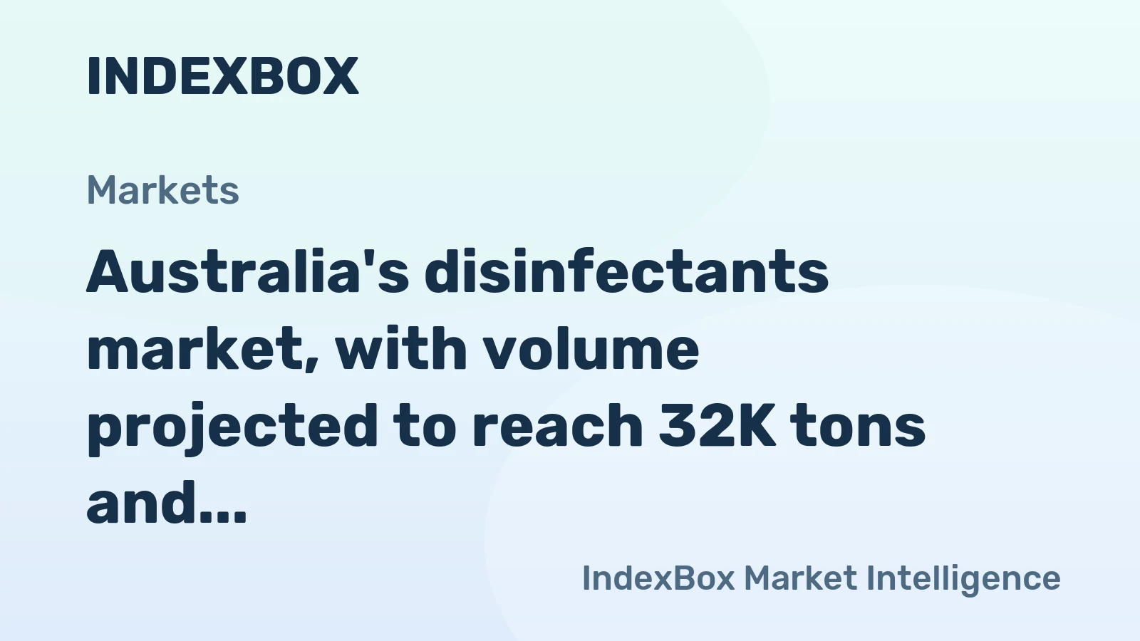 Australia's disinfectants market, with volume projected to reach 32K tons and value to hit $89M by 2035, is forecast for continued yet decelerating growth.