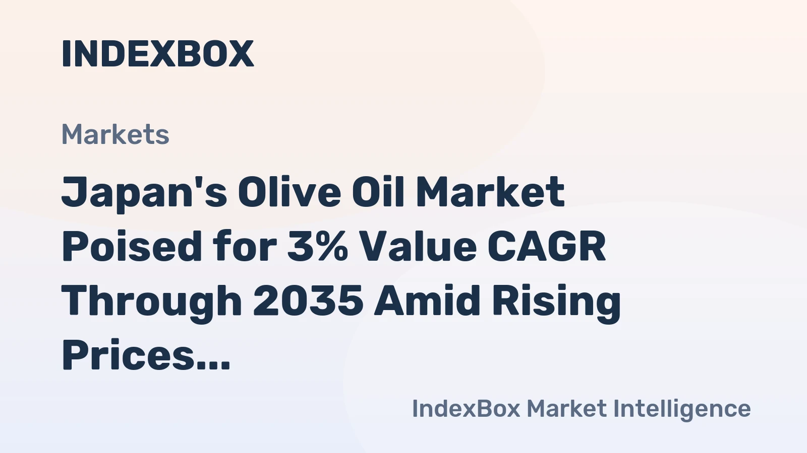 Japan's Olive Oil Market Poised for 3% Value CAGR Through 2035 Amid Rising Prices